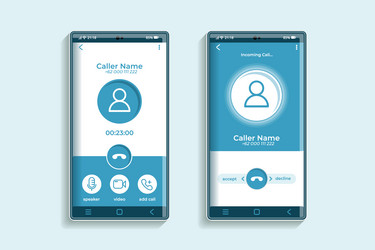 Phone call screen interface Royalty Free Vector Image