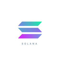 Solana logo coin icon isolated Royalty Free Vector Image