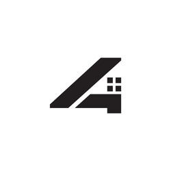 Logo number 4 red Royalty Free Vector Image - VectorStock