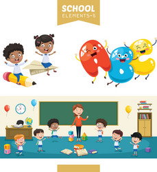Education elements Royalty Free Vector Image - VectorStock