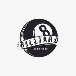 Classic simple badge billiard logo billiard club Vector Image