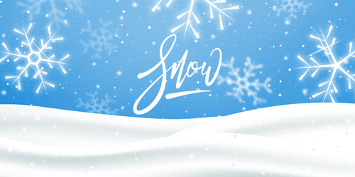 Frozen snow background christmas snowy Royalty Free Vector