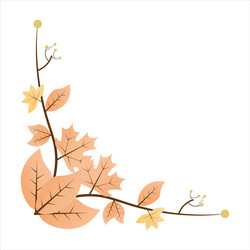 Autumn leaf corner Royalty Free Vector Image - VectorStock