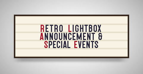 Retro lightbox template different shape Royalty Free Vector