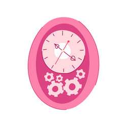 Modern wall clock cartoon Royalty Free Vector Image