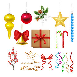 Traditional christmas symbols Royalty Free Vector Image