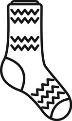 Socks Sock Outline Vector Images (over 9,900)