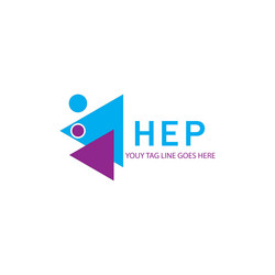 Hep letter logo creative design with graphic Vector Image