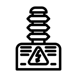 High voltage transmission line icon Royalty Free Vector