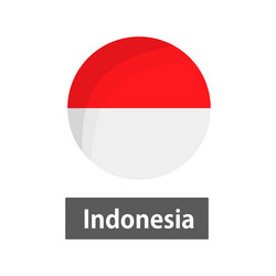 Round indonesian flag and indonesian rupiah coin Vector Image