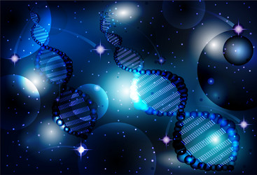 Deoxyribonucleic acid dna planets solar system Vector Image