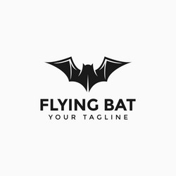 Flying bat wing logo design template Royalty Free Vector