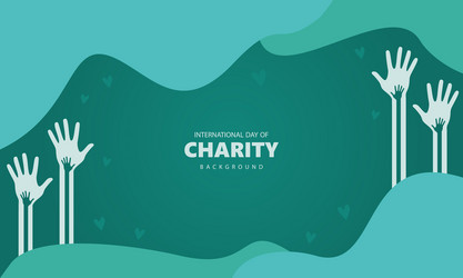 International day charity background Royalty Free Vector