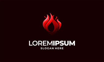 Modern fire flame logo designs iconic Royalty Free Vector
