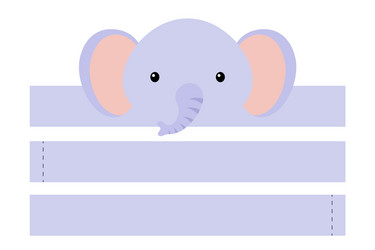 Printable pig paper hat party crown die cut Vector Image