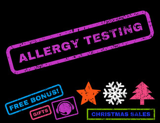 Allergy test rubber stamp Royalty Free Vector Image