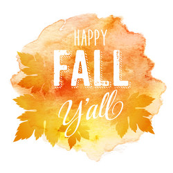 Watercolor banner with fall leaves Royalty Free Vector Image