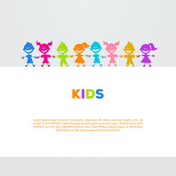 Colorful kids friends image Royalty Free Vector Image