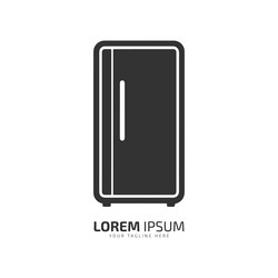 Minimal and abstract logo of fridge icon freezer Vector Image
