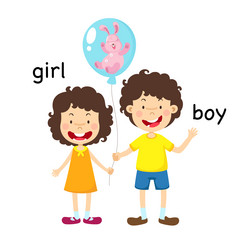 Boy Girl Opposite Cartoons Vector Images (over 300)
