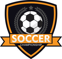 Soccer football logo icon with swoosh design Vector Image
