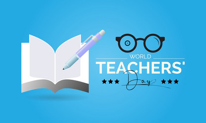World teachers day recognizes the dedication Vector Image