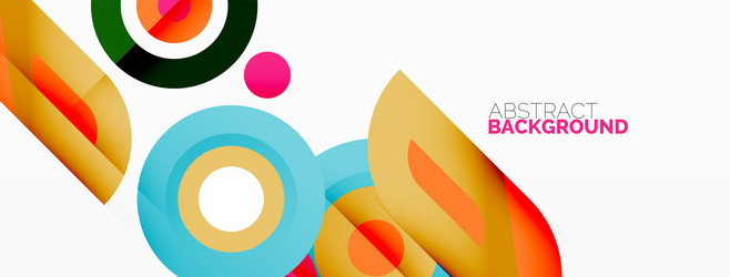 Abstract round shapes background minimalist Vector Image