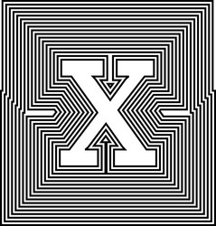 Letter x line logo icon design Royalty Free Vector Image