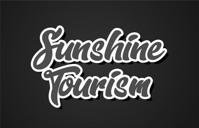 Tourism hand writing word text typography design Vector Image