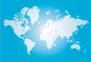 Blank white world map planet earth Royalty Free Vector Image