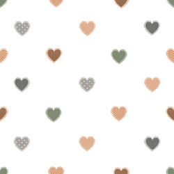 Cute heart patches seamless pattern pastel Vector Image