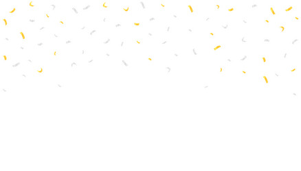 Golden cut out foil ribbon exploding confetti Vector Image