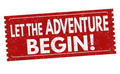 Let the adventure begin inspiration quote Vector Image