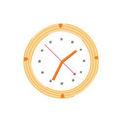 Modern wall clock cartoon Royalty Free Vector Image