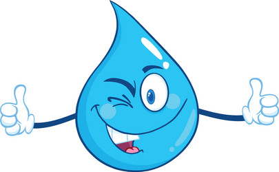 Waterdrop cartoon Royalty Free Vector Image - VectorStock