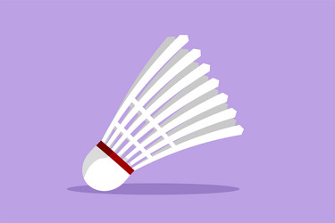 Cartoon flat style drawing shuttlecock for Vector Image