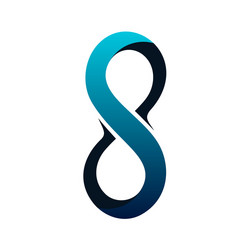 Infinity play media line logo 3d Royalty Free Vector Image