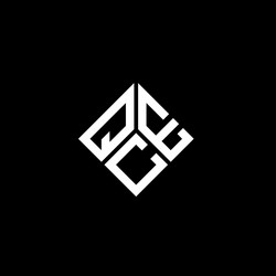 Qsu letter logo design on black background Vector Image