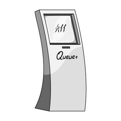 Queue access terminal terminals single icon Vector Image