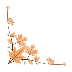 Autumn leaf corner Royalty Free Vector Image - VectorStock