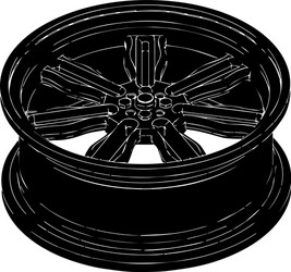 Black disk wheel Royalty Free Vector Image - VectorStock