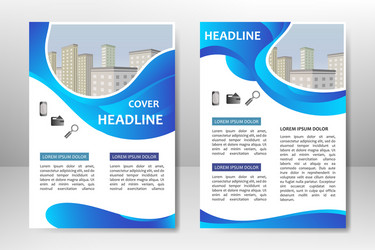 Blue template design Royalty Free Vector Image