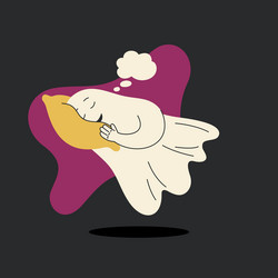 Funny cartoon poltergeist cute ghost floating Vector Image