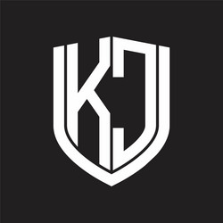 Kc logo monogram with piece circle ribbon style Vector Image