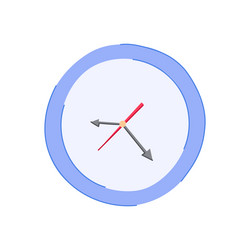 Modern wall clock cartoon Royalty Free Vector Image