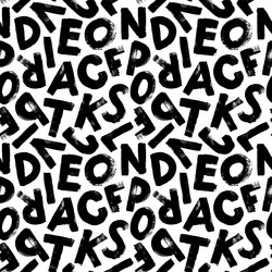 Hand drawn alphabet letter seamless pattern Vector Image