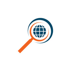 Magnifying glass logo icon design template Vector Image