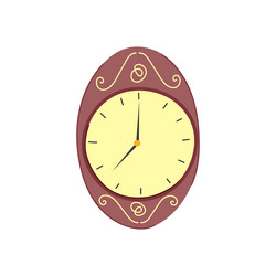 Minute wall clock cartoon Royalty Free Vector Image