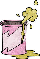 Quirky hand drawn cartoon cola can Royalty Free Vector Image