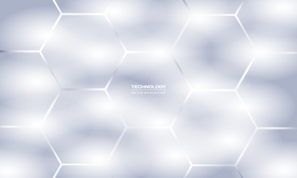 3d hexagonal technology abstract white background Vector Image